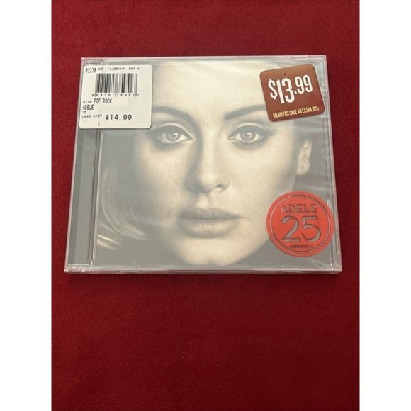 Media | New 25 By Adele Cd 215 Factory Sealed Red Hype Sticker Fast ...